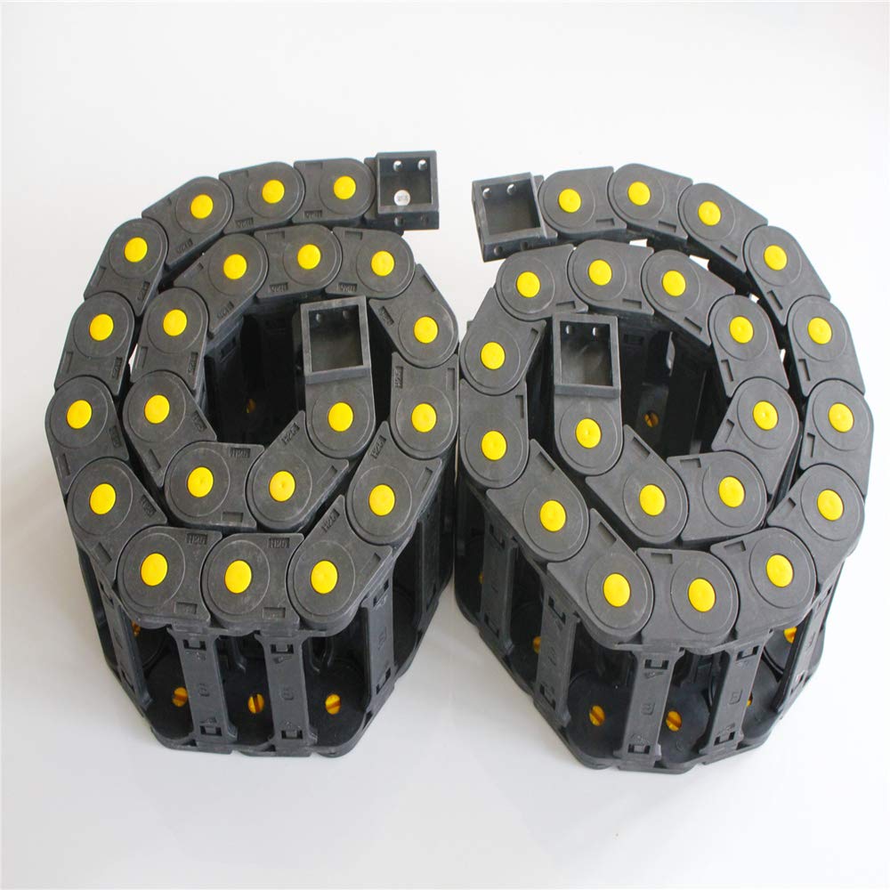 CNCCANEN 2m 25mm x 77mm Black Plastic Open Type Cable Drag Chain Wire ...
