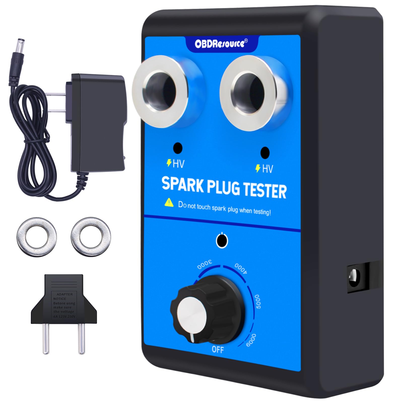 Amazon.com: Spark Plug Tester Ignition Coil Tester Double Holes Spark ...