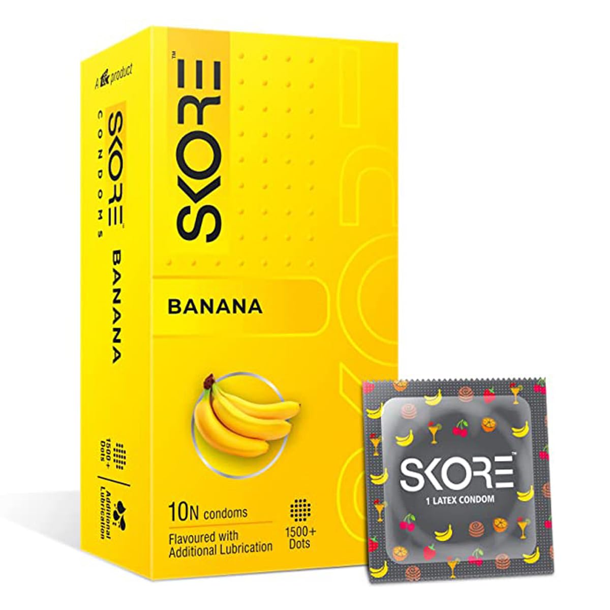 Skore Banana Flavour Condoms, 10 Count : Amazon.in: Health & Personal Care