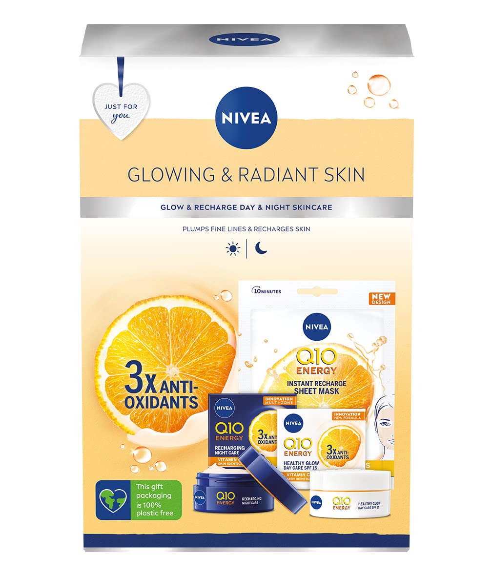NIVEA Glowing & Radiant Gift Set (3 Pieces), NIVEA Gift Set Includes ...