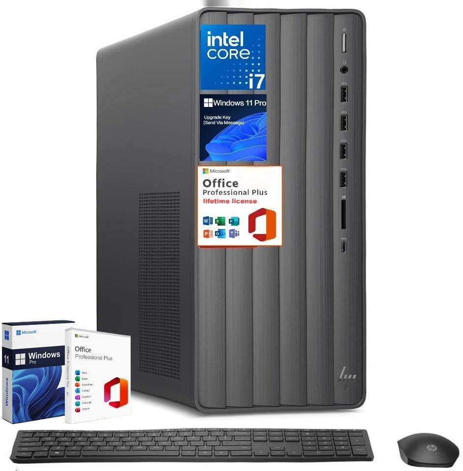 Amazon.com: HP Envy Desktop Computer, Intel i7-14700 (20-core, up to 5 ...