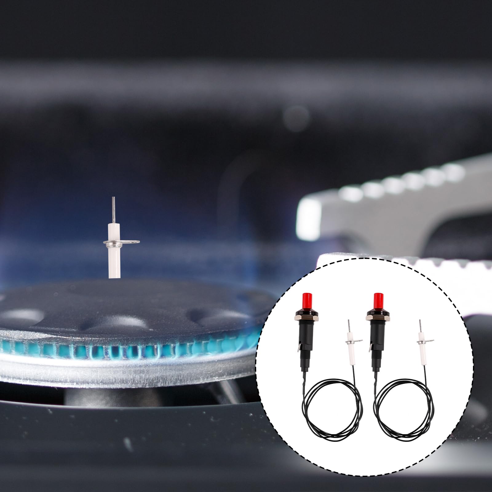 Gas Igniter 2pcs Piezo Igniter With Spark Ignition, Propane Push Button ...