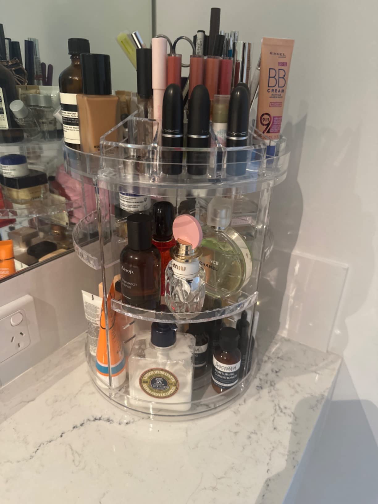 Makeup Organizer Rotating, 8-Layer Large Capacity Cosmetics Organizer ...