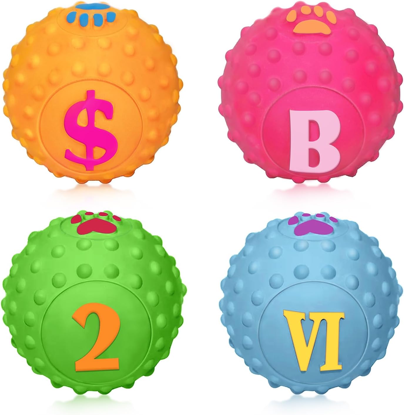 Pet Supplies : MUSTIGER Latex Squeaky Dog Toy for Small Dogs, [3 Pack ...