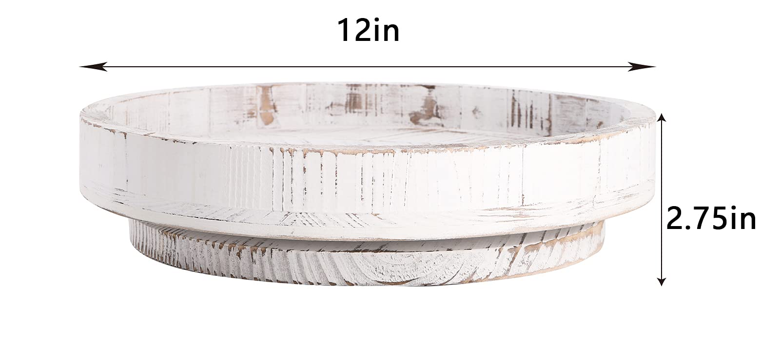 Snapklik.com : 12 Inch Lazy Susan Turntable Wood, Rotating Rustic ...