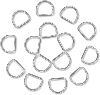 Amazon.com: Lusofie 15PCS Metal D Ring 1"(25mm) D Rings Welded Strong ...