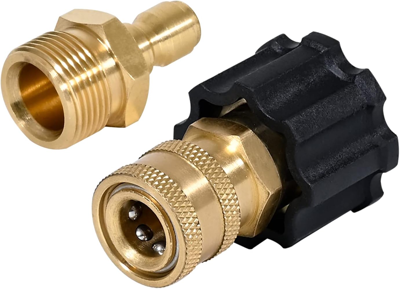 Amazon.com: Pressure Washer Adapter Set, 2 Pair M22 (M22-14MM) 1/4'' Quick Connect, Pressure ...