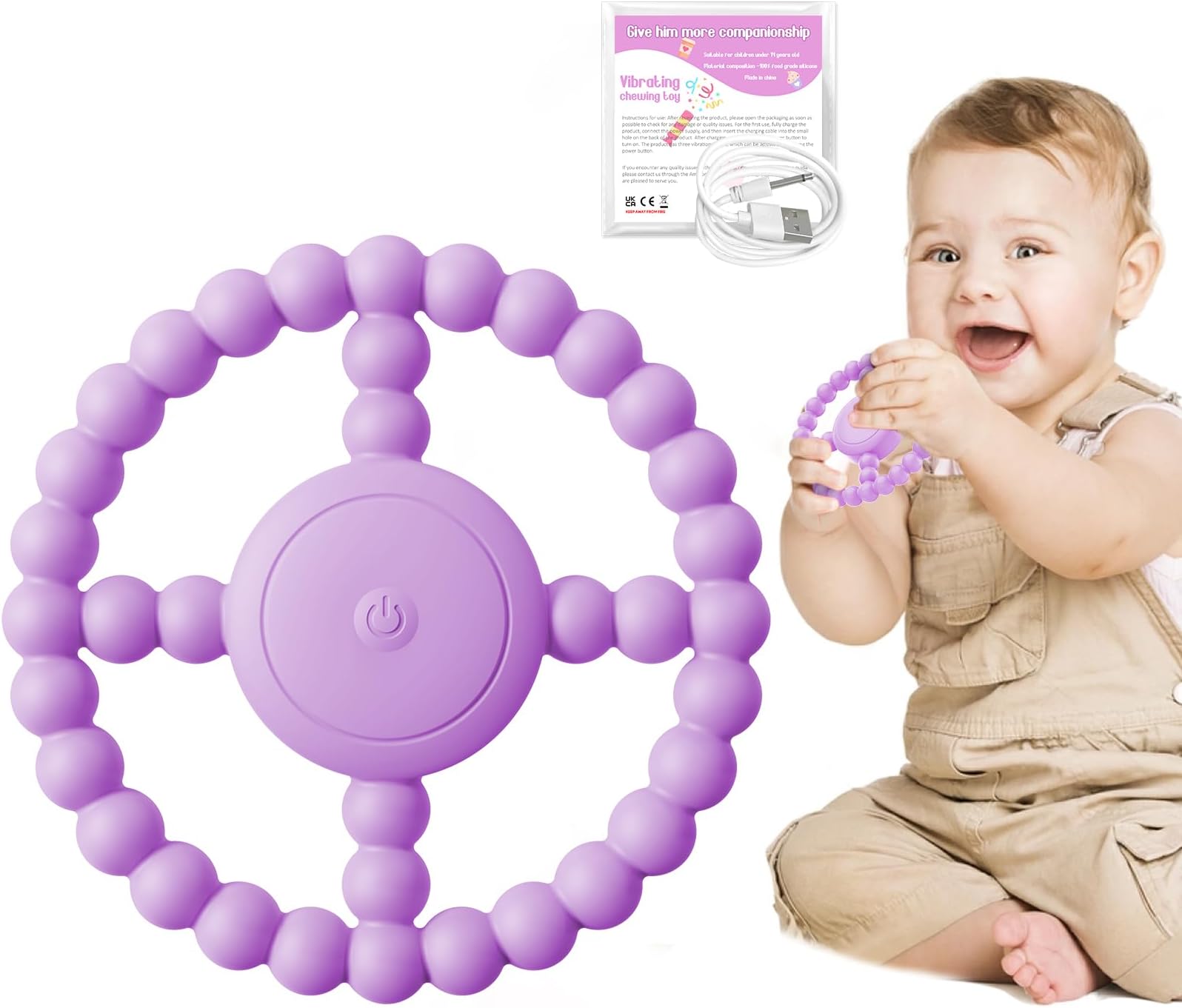 Amazon.com : Vibrating Sensory Chew Toy - Dual Effect: Teether Teething ...