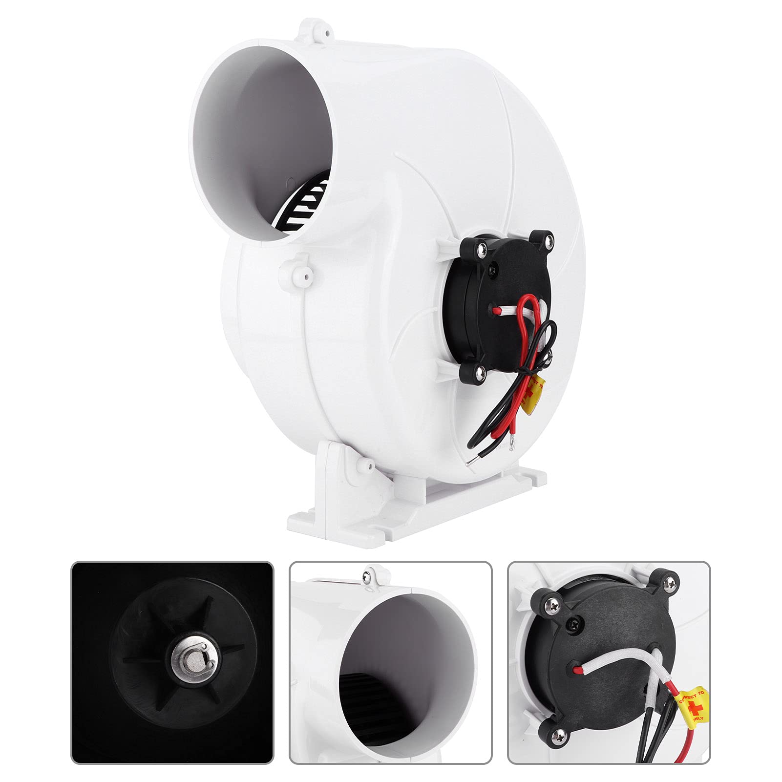 4" Electric In-Line Marine Bilge Air Blower 12V 270 CFM Quiet Boat