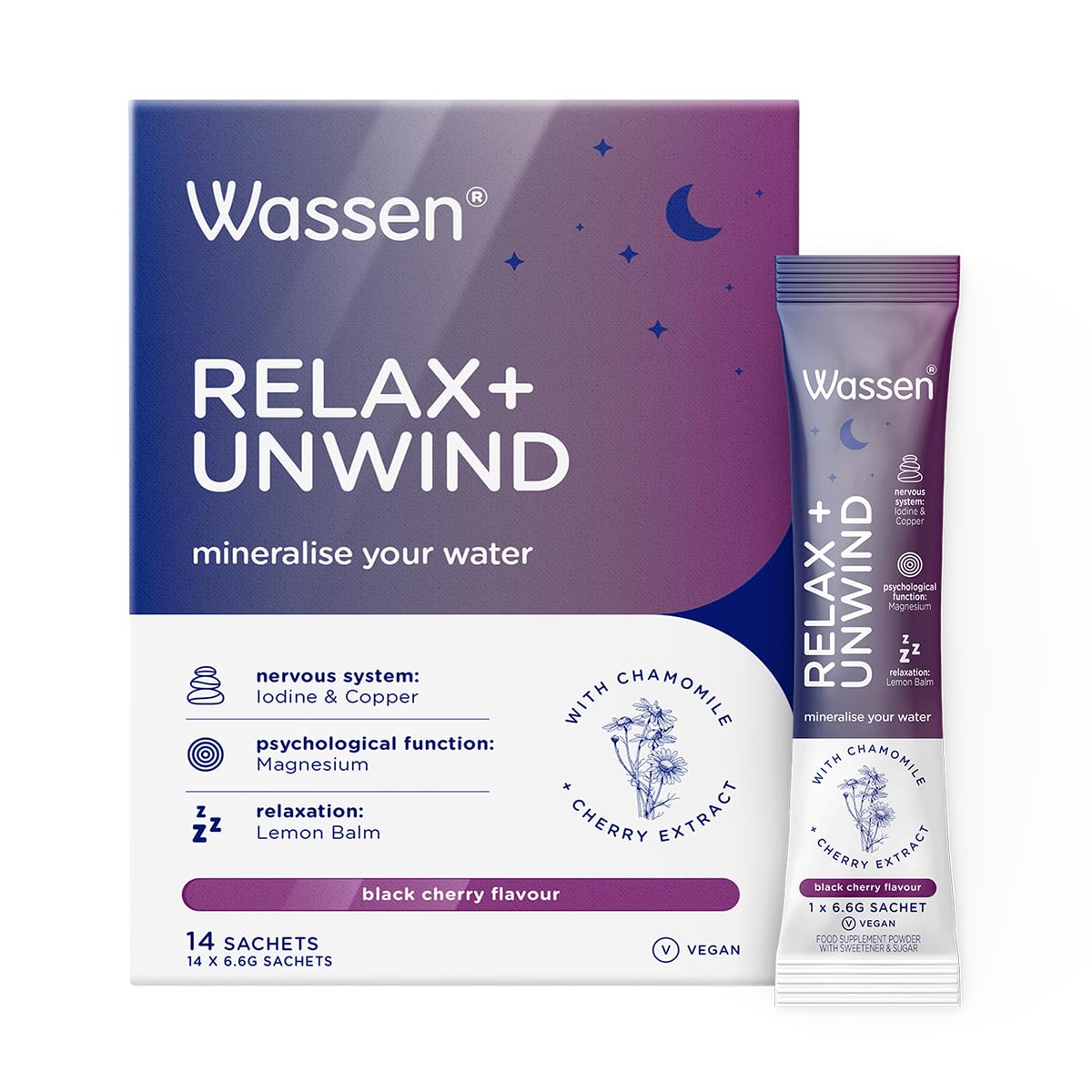 Wassen Relax & Unwind Magnesium Sachets - 14 Sachets | Lemon Balm ...
