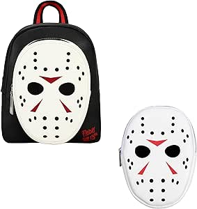 Amazon.com | Friday The 13th Jason Mask 2-Pack Backpack & Coin Purse ...