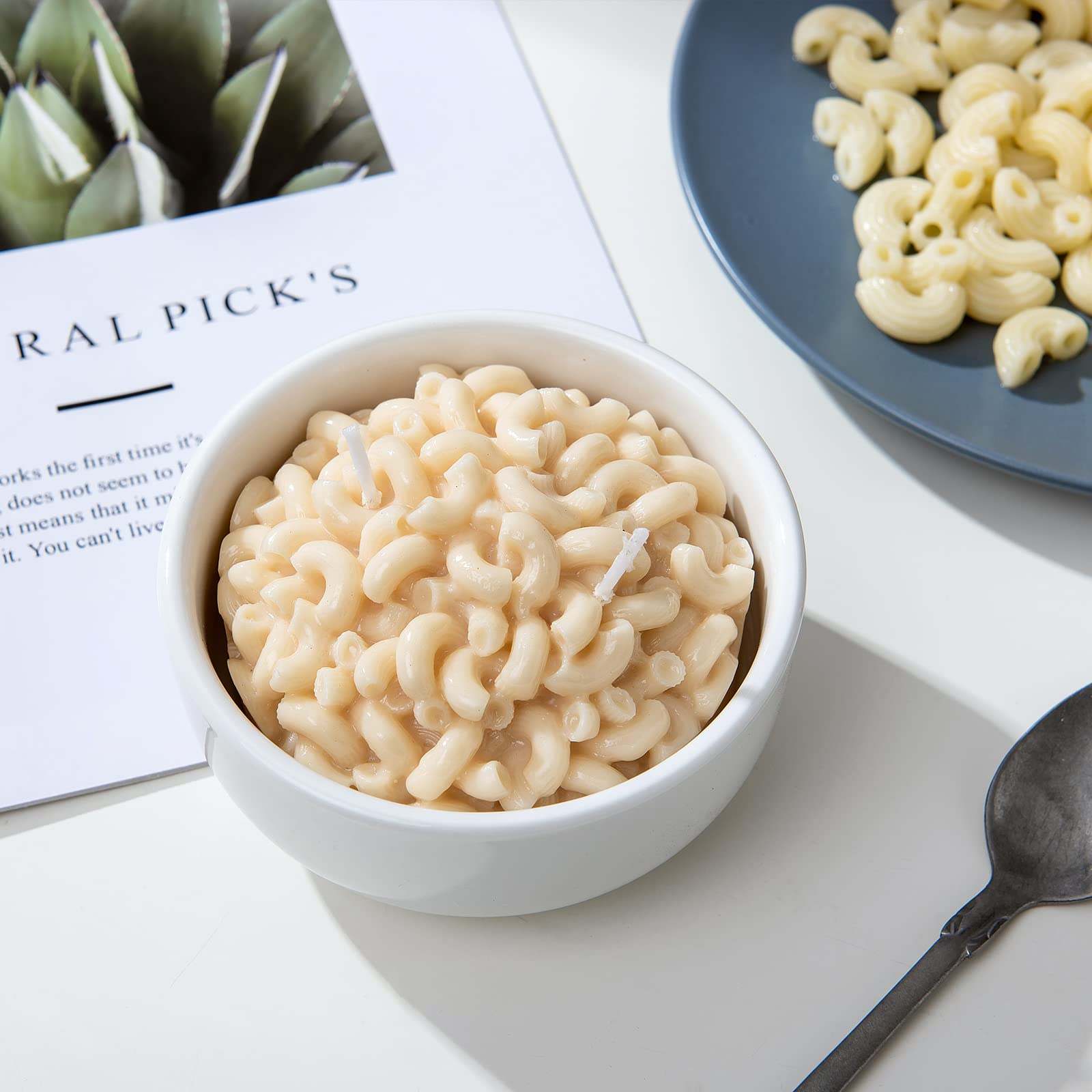 Macaroni Macaroni and Cheese Pasta Bowl Scented Candle Ritual Gift for ...