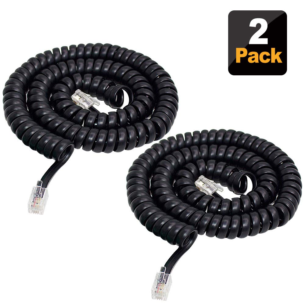 Amazon.com: SHONCO Phone Cord Landline, 2 Pack 4M 13Ft Telephone Cord ...