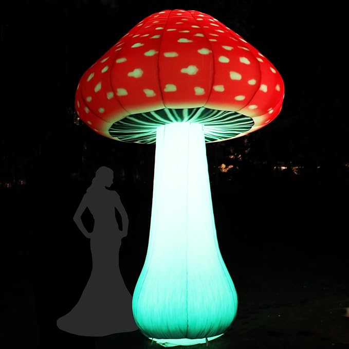 Amazon.com: Xmaybang Large Inflatable Mushroom 10FT Contains a Fan and ...