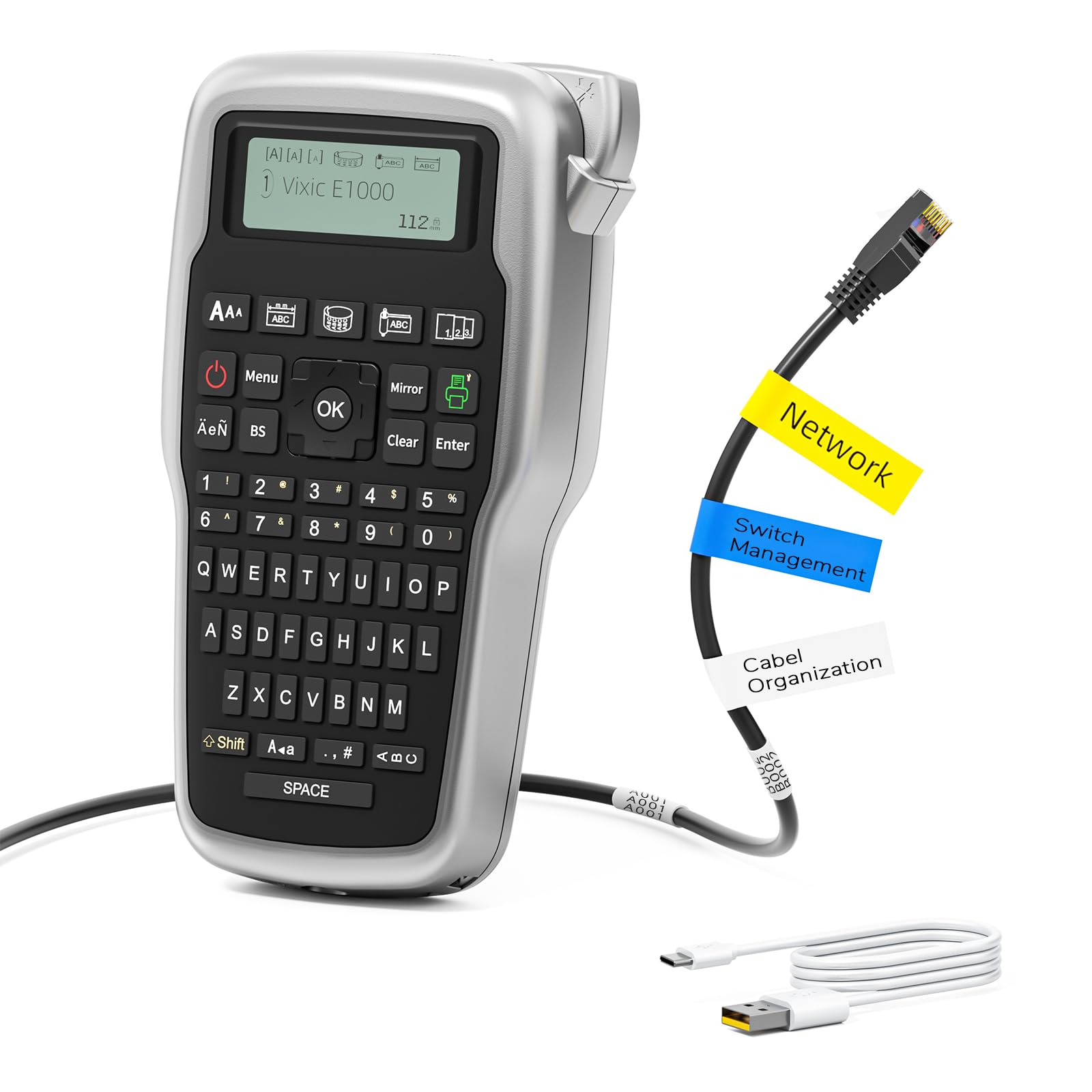 Amazon.com : Vixic Label Maker, E1000 Industrial Label Maker with ...