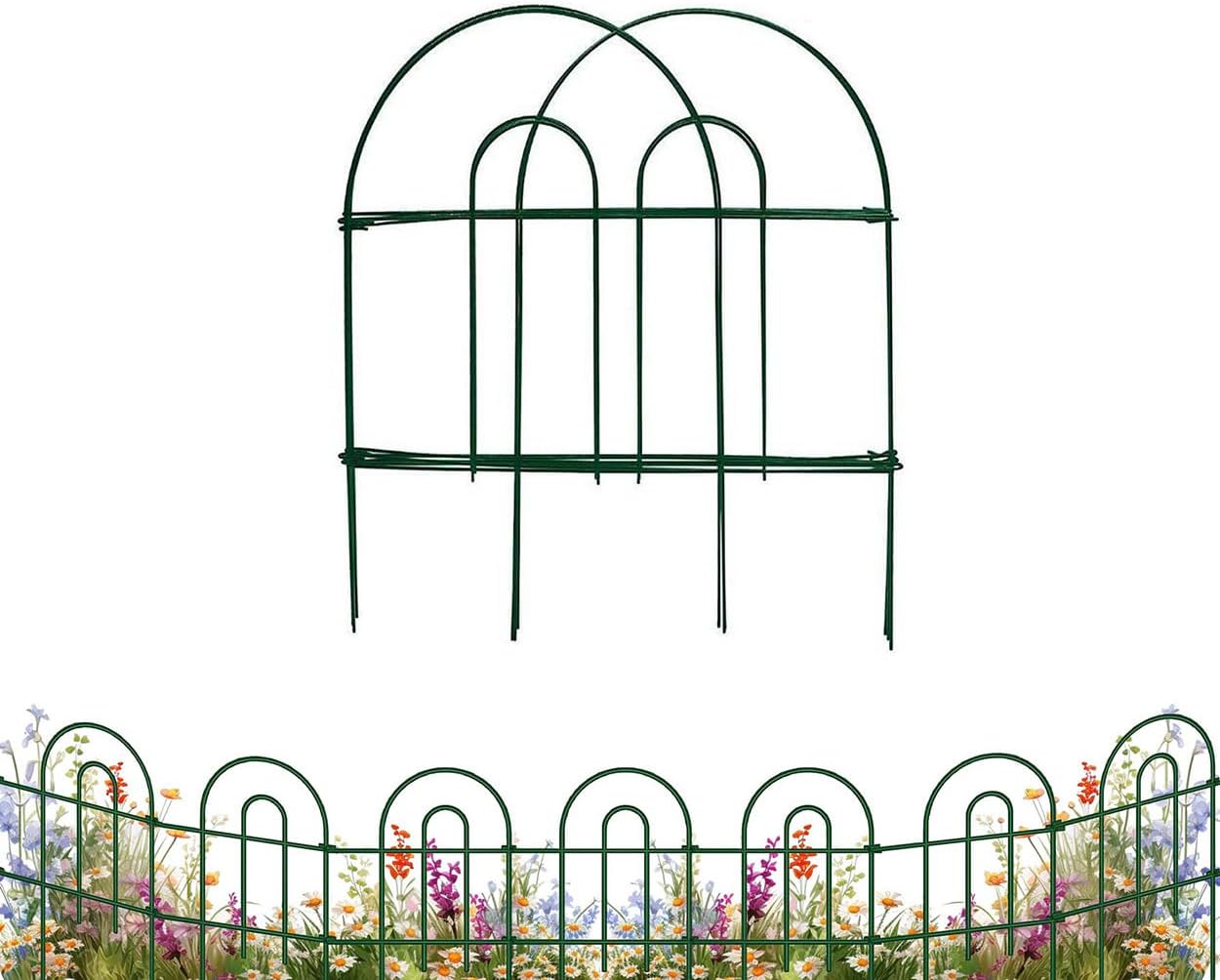 Amazon.com : Green Garden Border Folding Fence Lawn Yard Fence 24 Inch ...