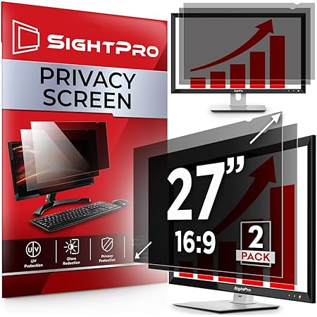 Amazon.com: SightPro 27 Inch 16:9 [2 Pack] Computer Privacy Screen ...