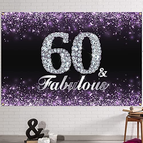 Amazon.com: Crenics Purple 60th Birthday Decorations for 1964, Back in ...