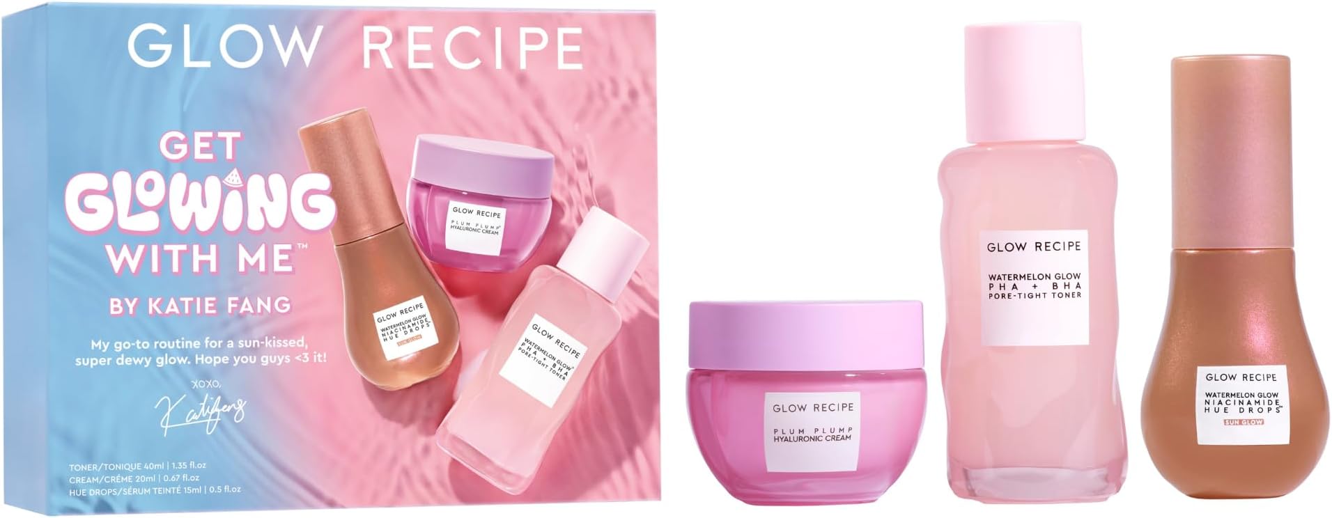 Amazon.com: Glow Recipe Get Glowing With Me Kit by Katie Fang - PHA ...