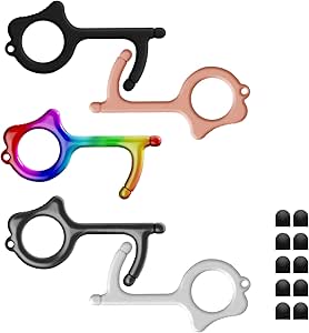 iSOUL Door Opener Tool Contactless, 5 Pack Antimicrobial Hygiene ...