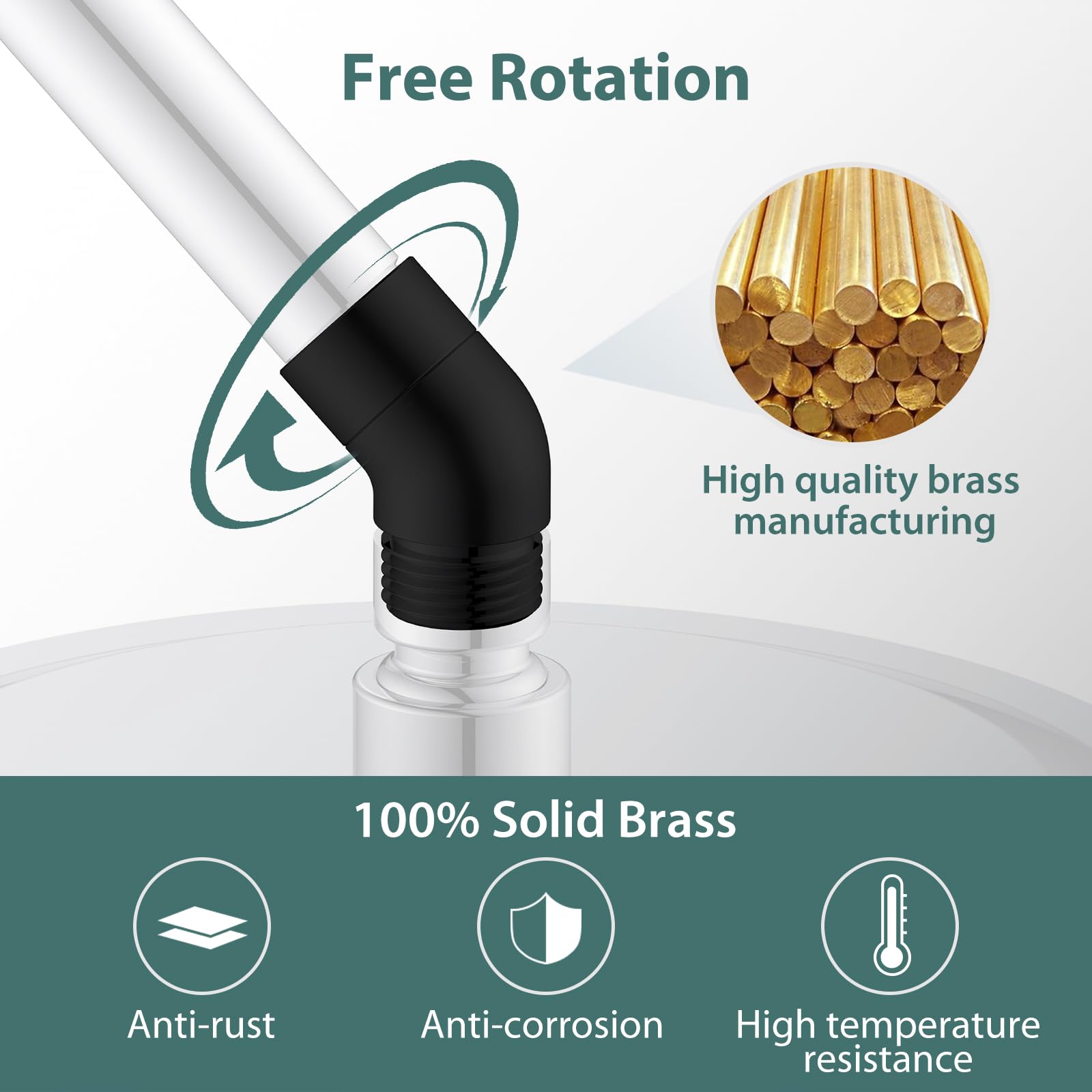 Snapklik.com : 45 Degree Metal Shower Head Adapter Handheld Shower Arm ...