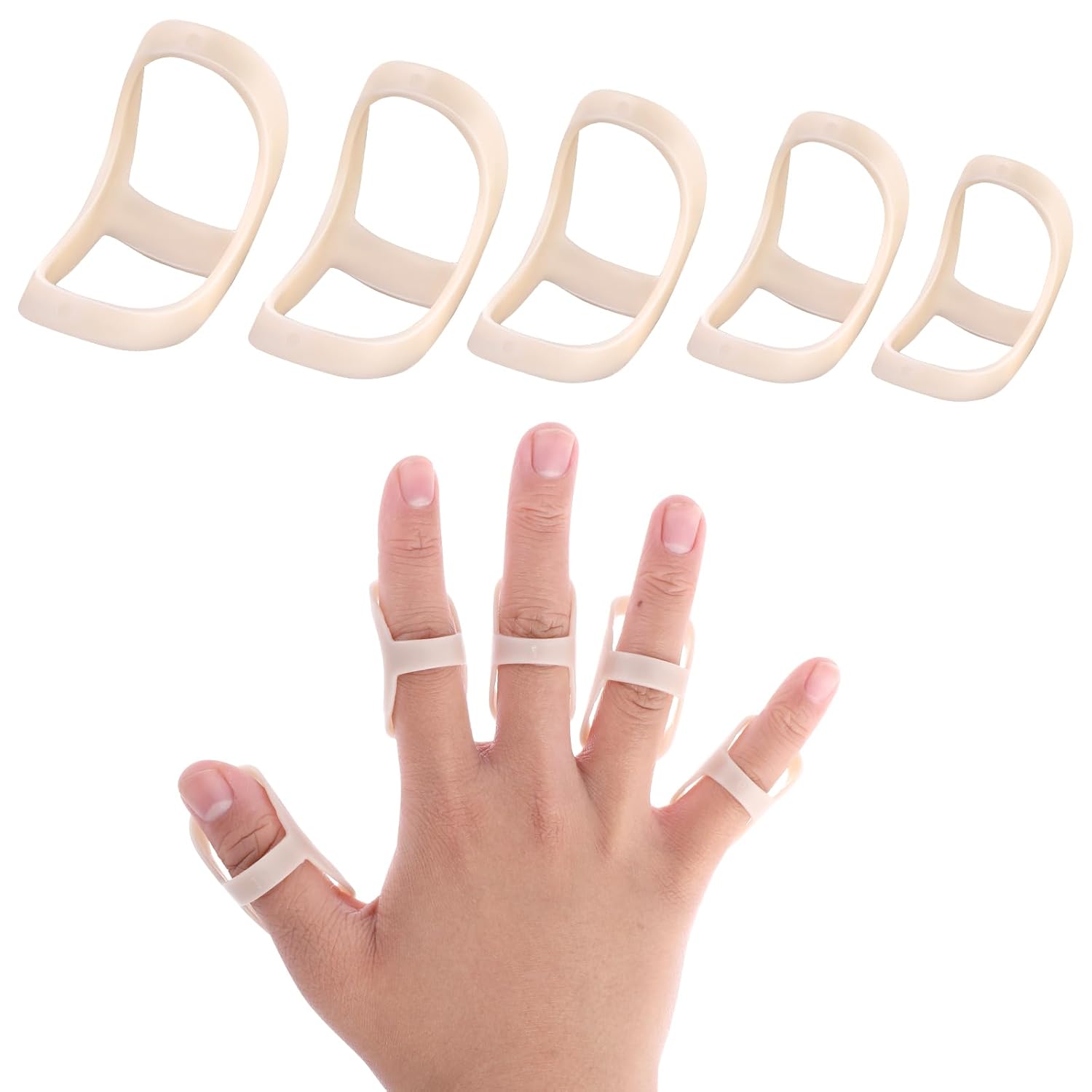 Amazon.com: Yolev 5pcs Oval Finger Splint, Finger Support Trigger ...