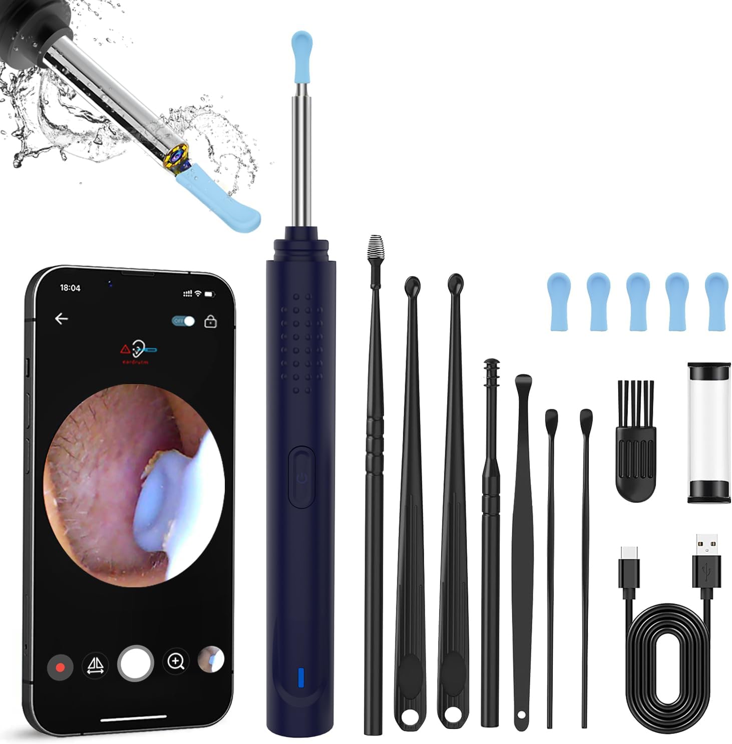 Amazon.com: Ear Wax Removal, Ear Cleaner with Camera 1080P HD Wireless ...