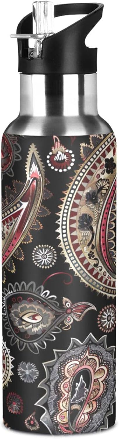 Amazon.com: GOODOLD Ethnic Paisley Pattern 32 oz Water Bottle - Leak ...