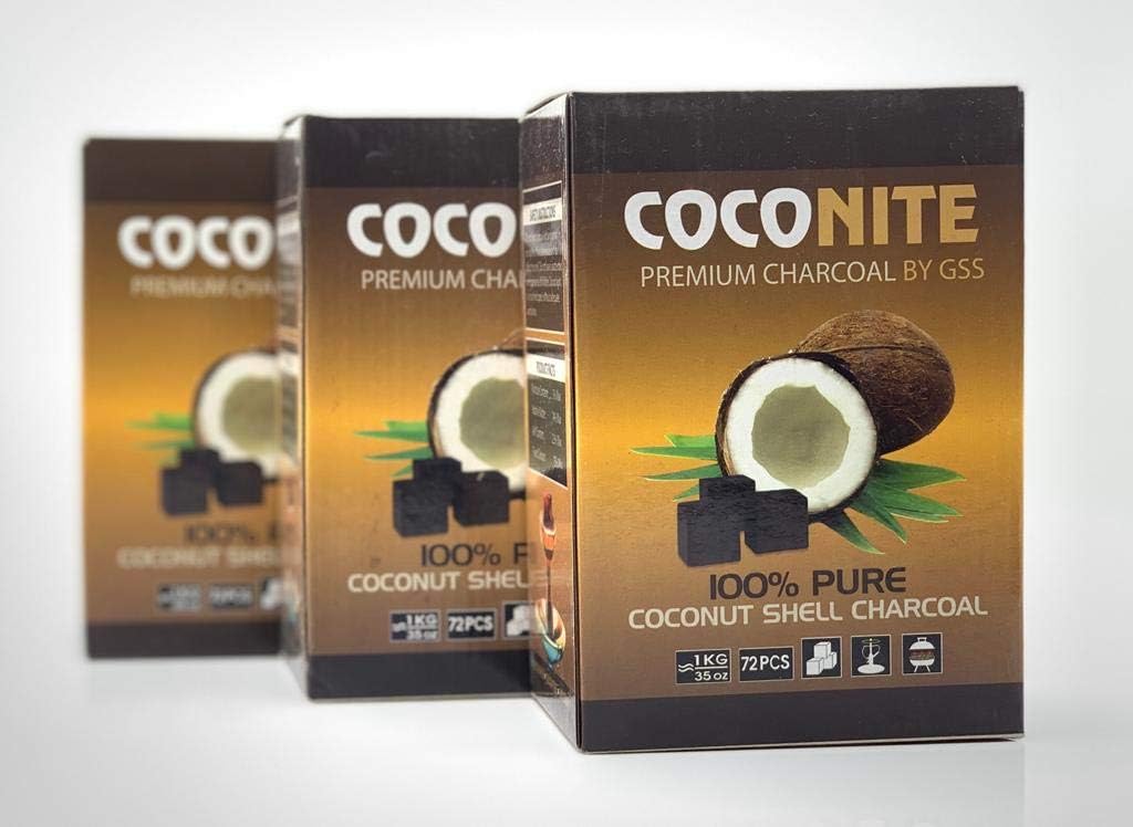Amazon.com: COCONITE Premium Charcoal by GSS - Hookah Charcoal Bundle ...