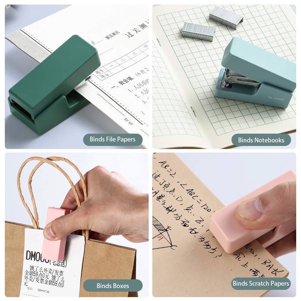Snapklik.com : NUSIGN Mini Stapler, 20 Sheet Capacity, Office Desktop ...