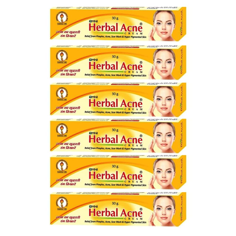 OMNI HERBAL ACNE CREAM -30gm Each (Pack of 6) : Amazon.in: Beauty