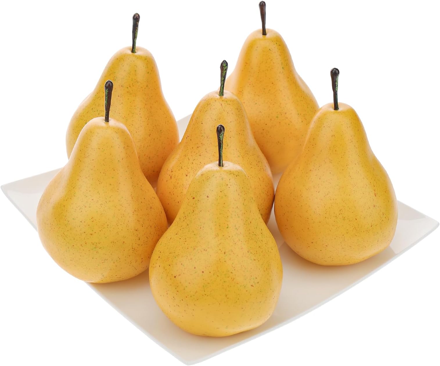 Amazon.com: Mellshy 2Pcs Artificial Brown Pears Lifelike Fake Pears ...