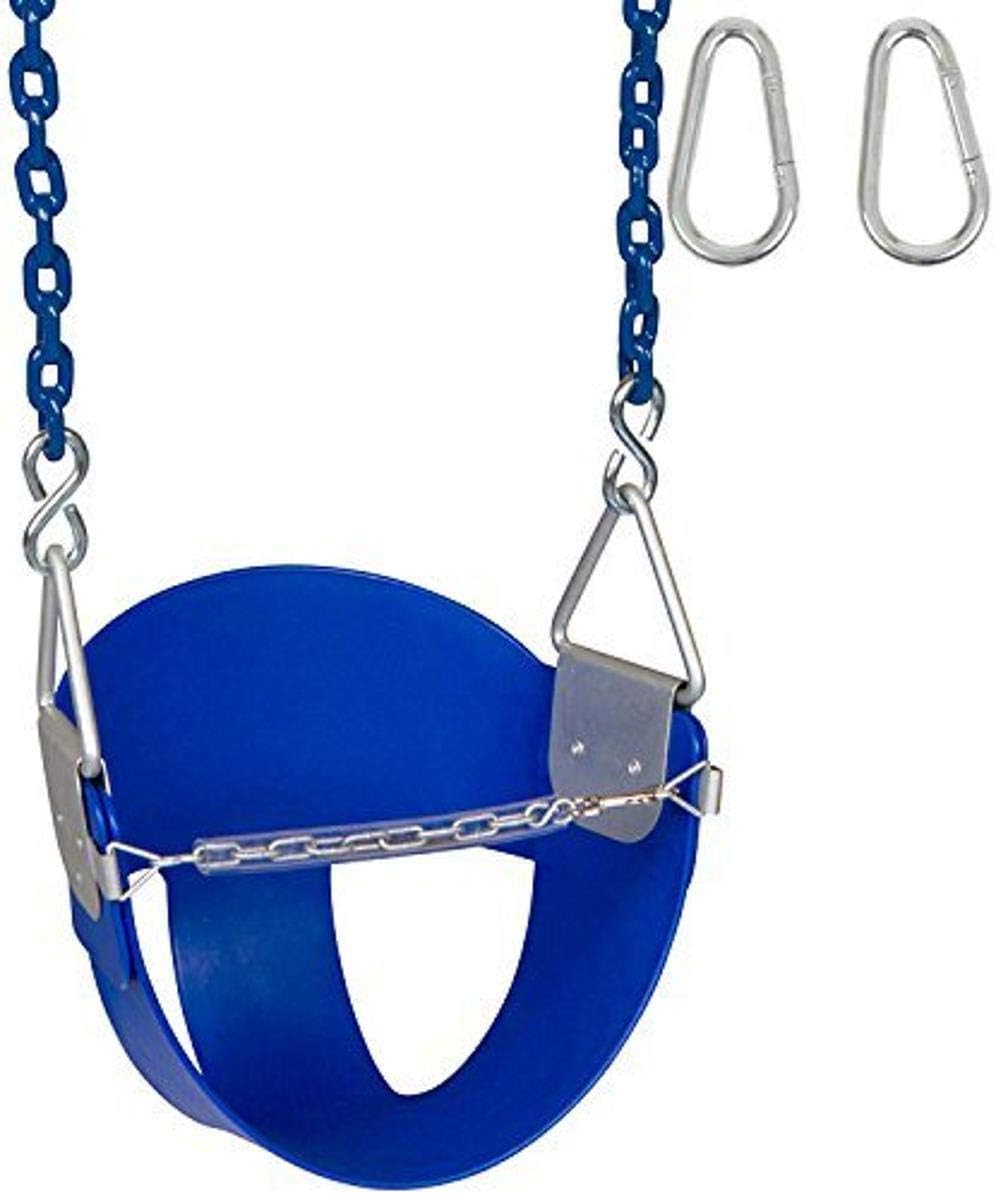 Amazon.com: Swing Set Stuff Highback Half Bucket (Blue) with 5.5 Ft ...