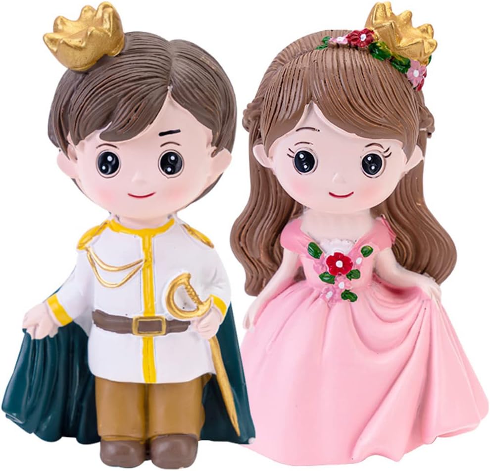 Princess Prince Cake Decoration Prince Princess Doll Figures Resin ...