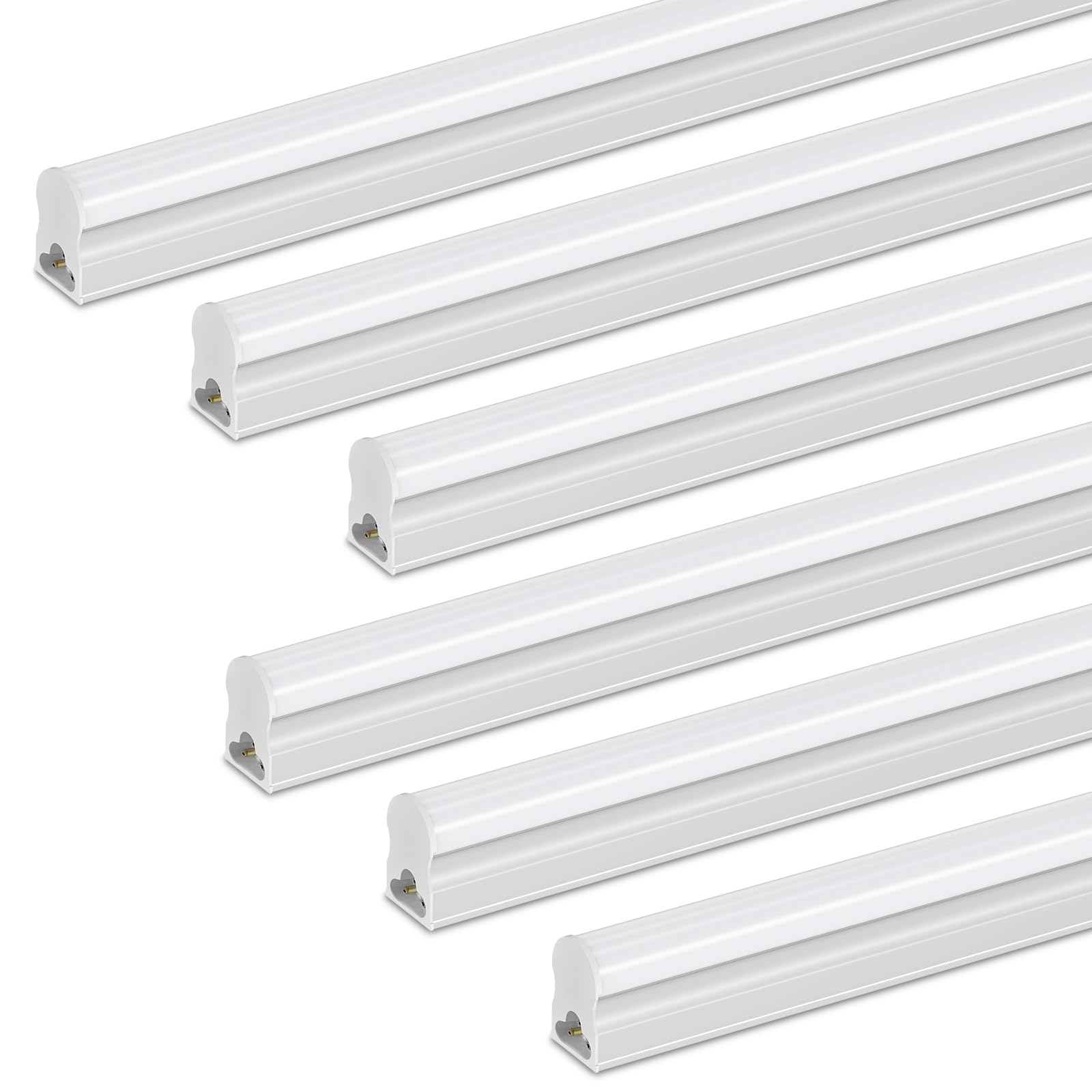 6 Paquete Lámpara LED T5 Integrada 1,2 metros/4FT 2200lm 6500K Blanco ...