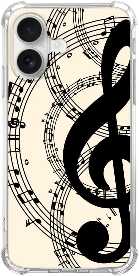 Amazon.com: Oubliert Aesthetic Music Notes Phone Case Compatible with ...