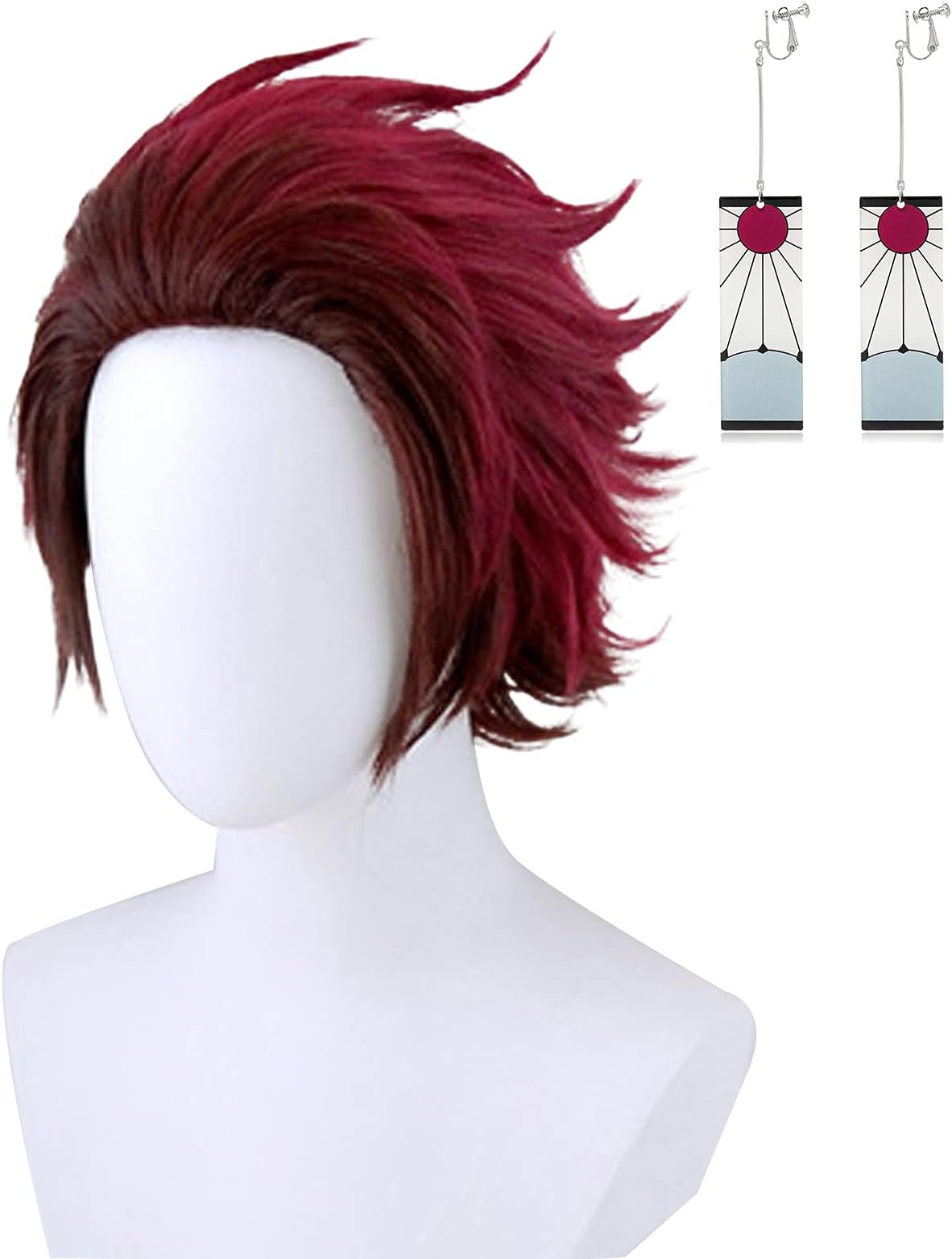 Amazon.com: SL Wig for Zenitsu Cosplay Costume DS Short Orange Ombre ...