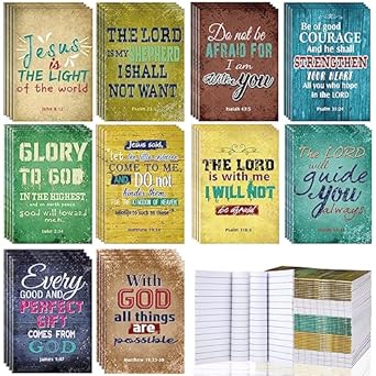 Chinco 100 Pcs Christian Notepad Mini Bible Verse Notebooks Christian ...