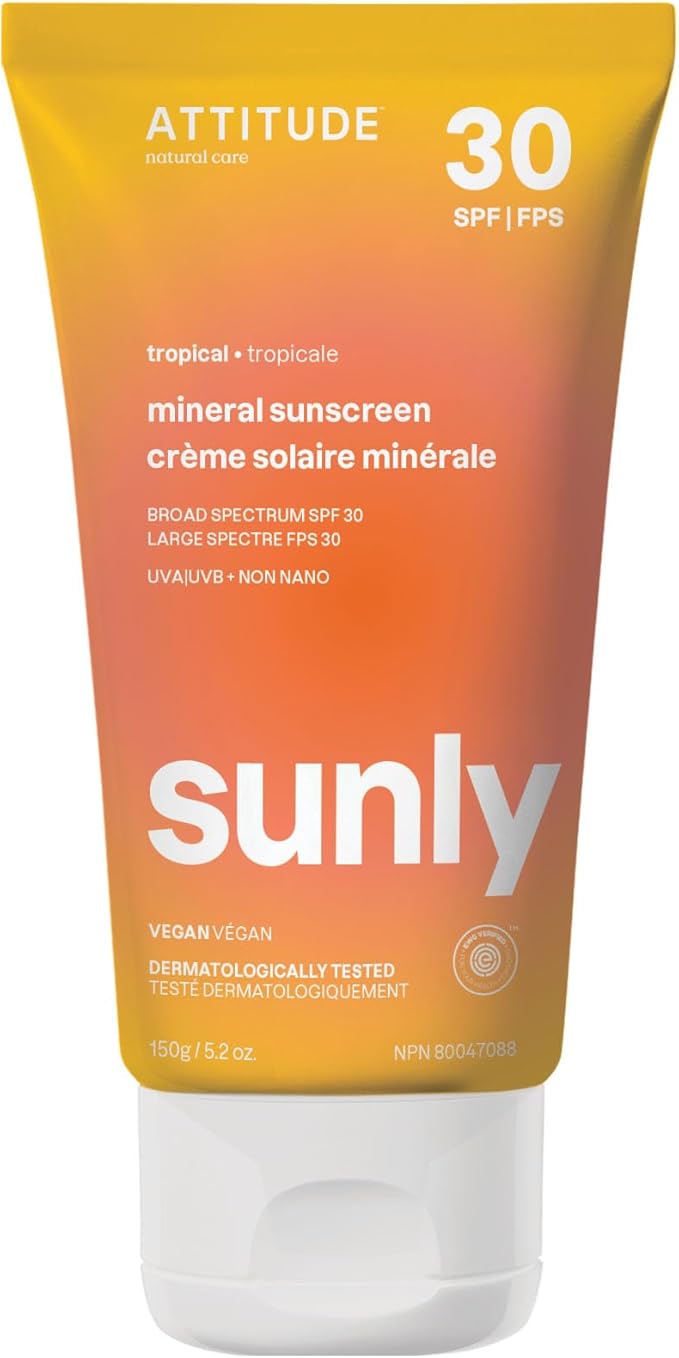 ATTITUDE Mineral Zinc Oxide SPF 30 Sunscreen - Vegan Protection