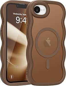 Amazon.com: Pepmune for Phone 16e Case, Curly Wavy Frame Hard Translucent Matte Clear Back Cover ...