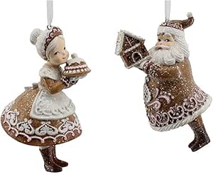 Amazon.com: December Diamonds Gingerbread Sweet Shoppe Santa and Mrs ...