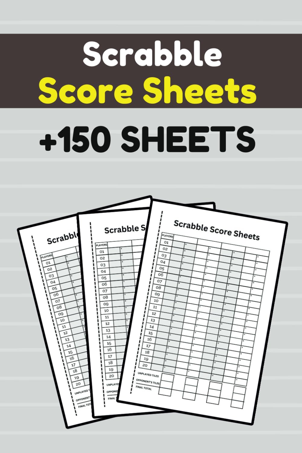 Amazon.com: Official Scrabble Score Sheets: up to 4 players, +150 Score ...
