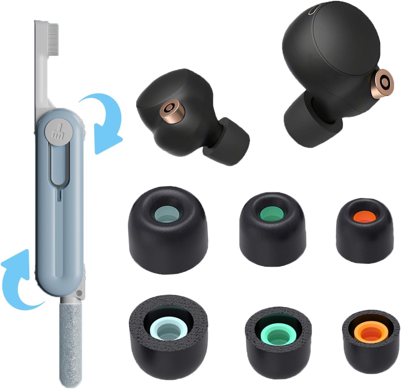 Amazon.com: [3 Pairs] Replacement Eartips Earbuds Tips with Mesh Filter ...