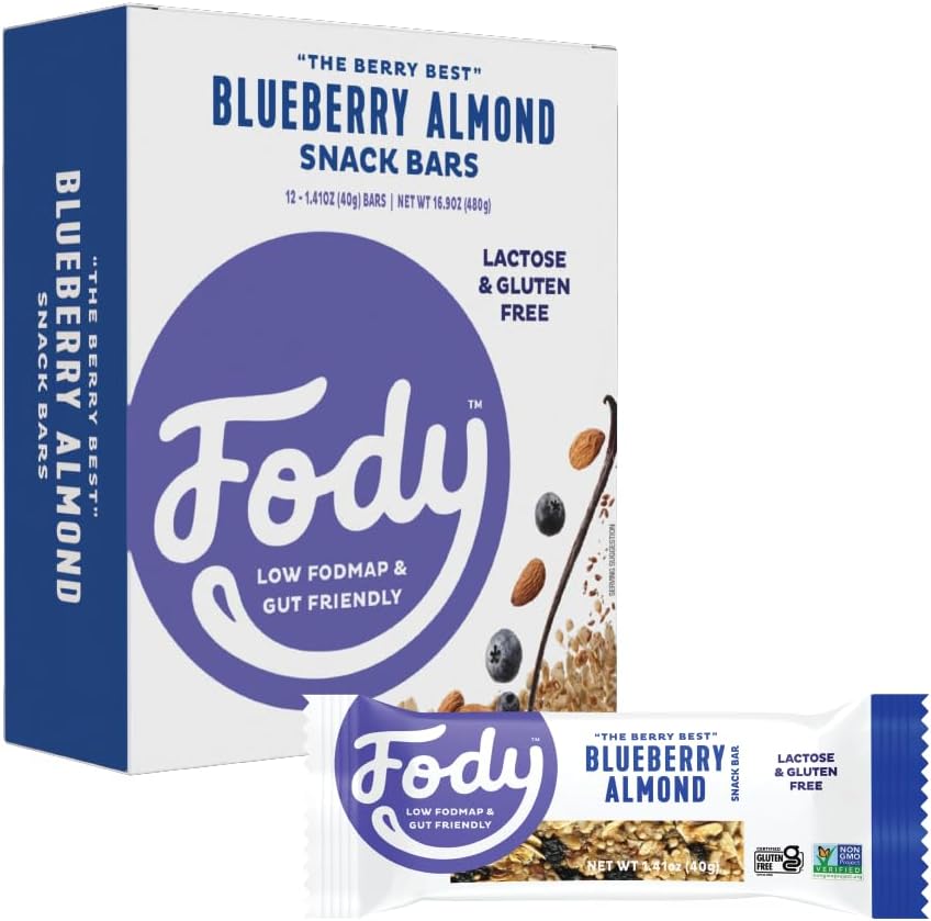 Amazon.com : Fody Foods Snack Bars, Blueberry Almond, 1.41 Oz (Pack of ...