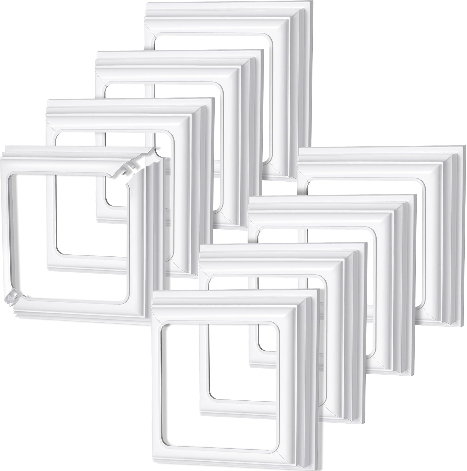 True 4 * 4inch 2 Packs Split Style Vinyl Fence Post Skirt/White Color ...