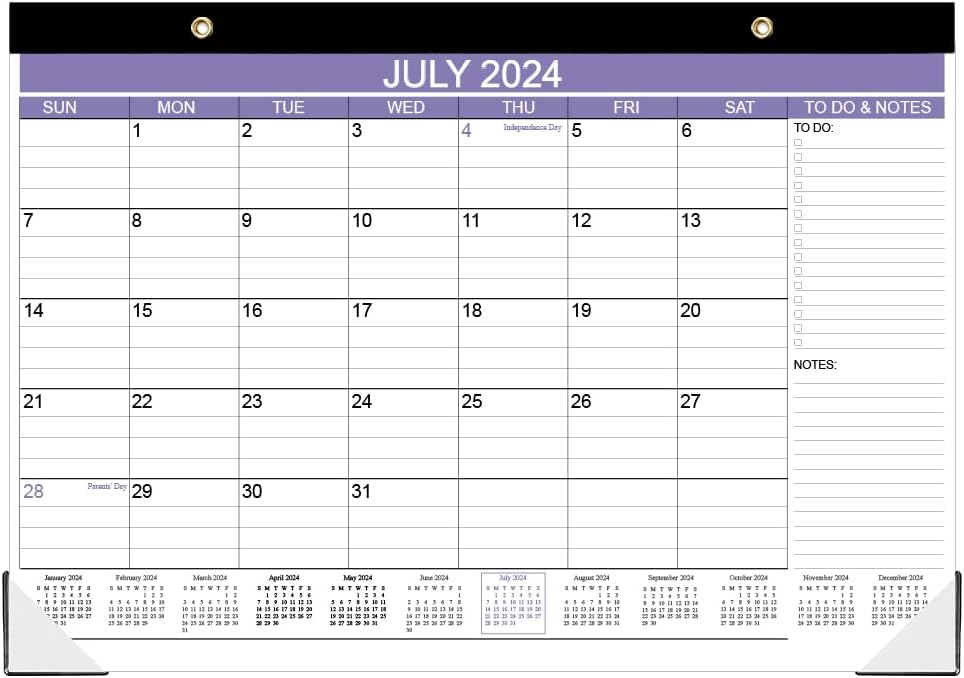 Amazon.com : 2024-2025 Desk Calendar - 12 Months Calendar from July ...