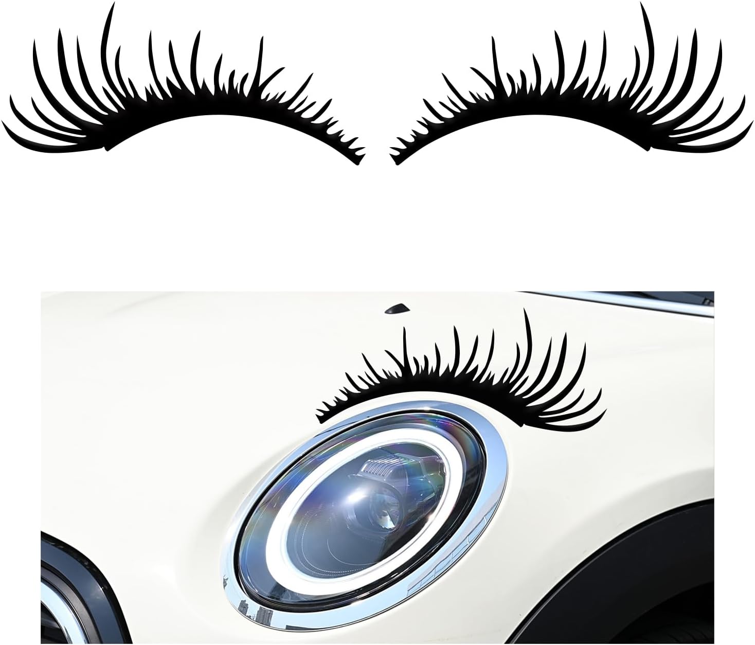 Amazon.com: KVAEY 2 PCS Car Headlight Eyelash Stickers, Cute Fake ...
