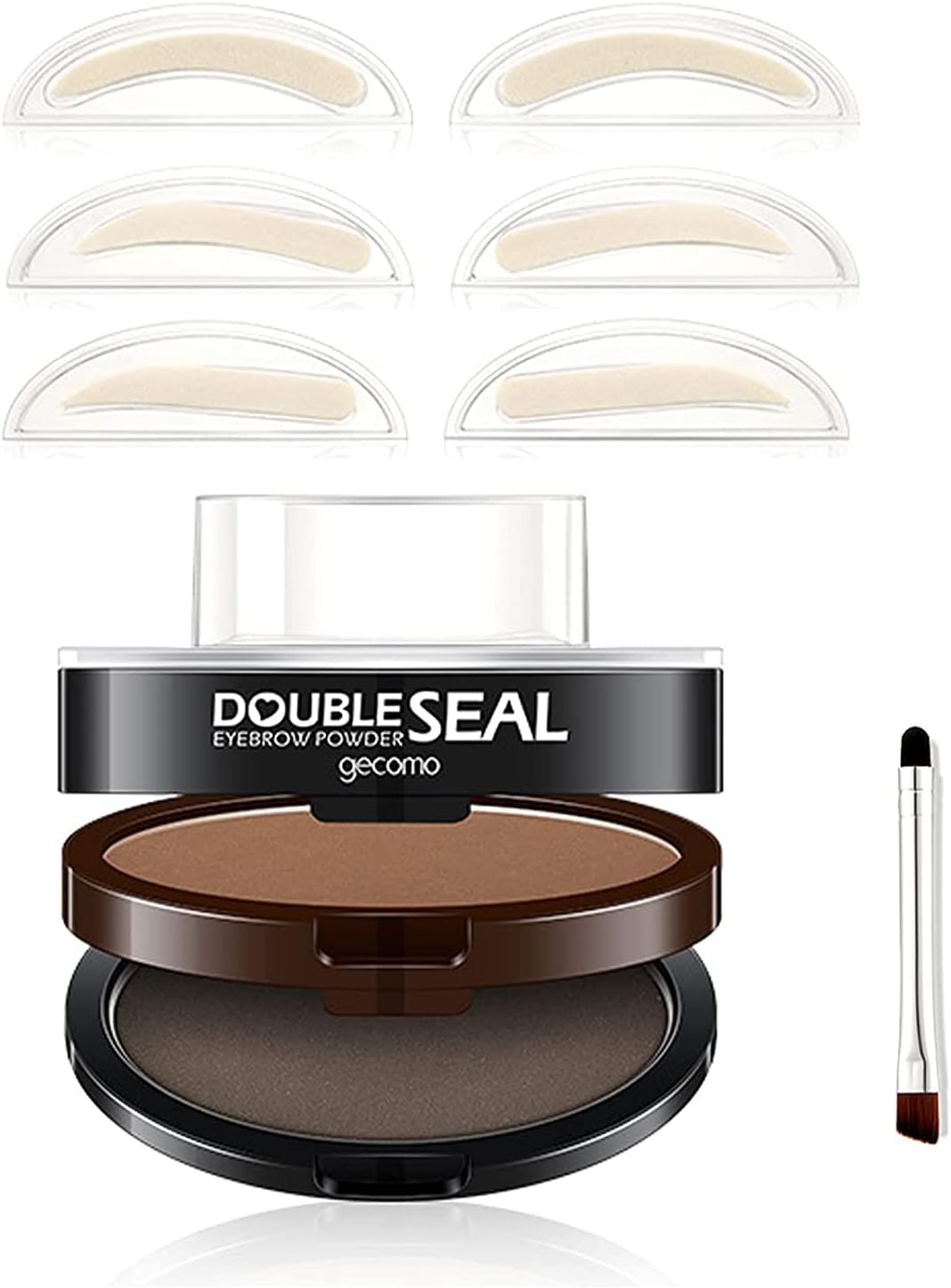 Amazon.com : Two-tone Eyebrow Powder,Waterproof Eye Brow Stamp Powder ...