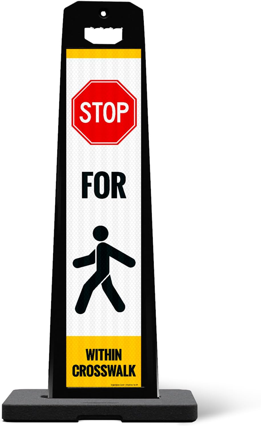 Sigo Signs Stop for Pedestrian Within Crosswalk Vertical Panel Sign Kit ...