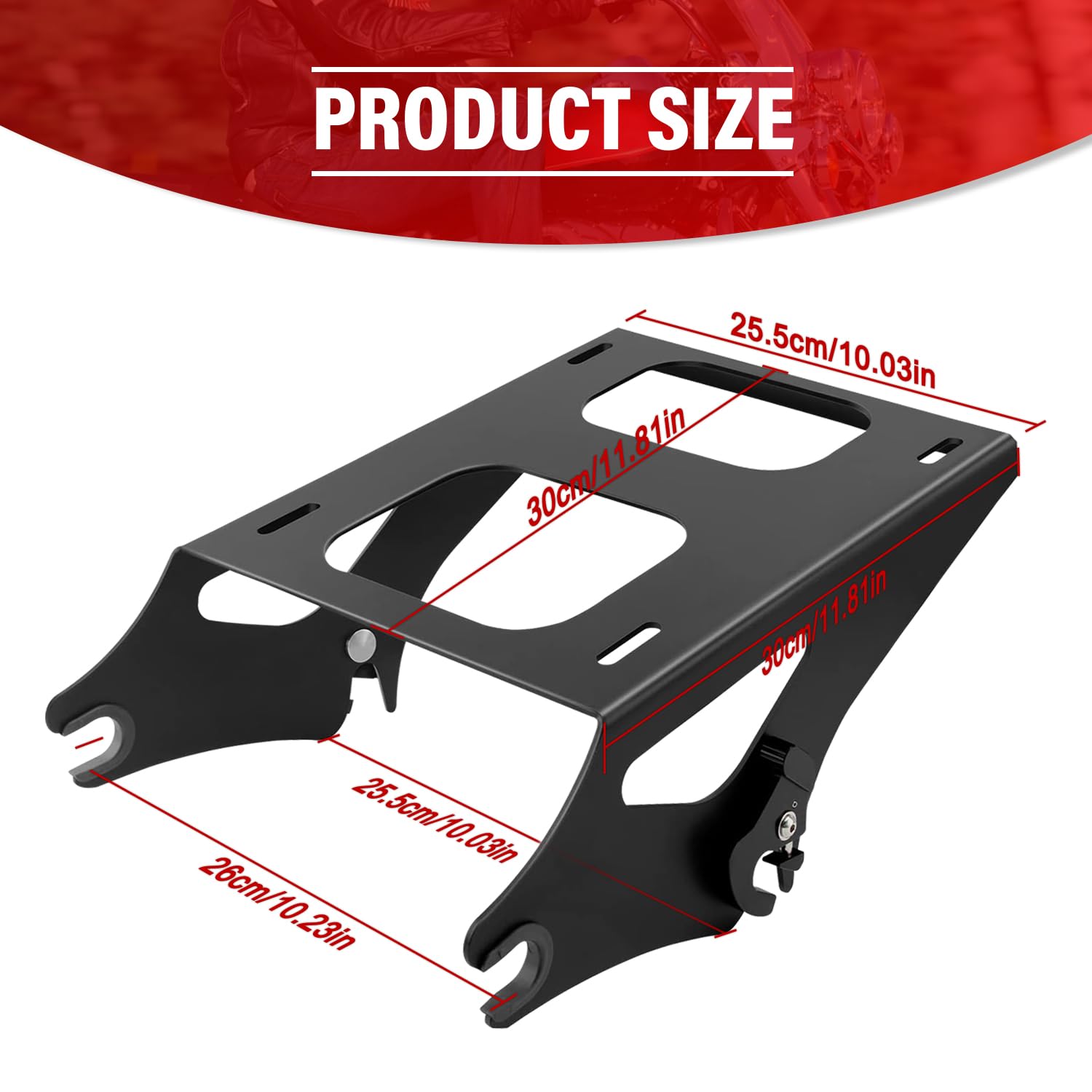 Snapklik.com : NIHAO Detachable Two Up Tour Pack Pak Mount Luggage Rack ...